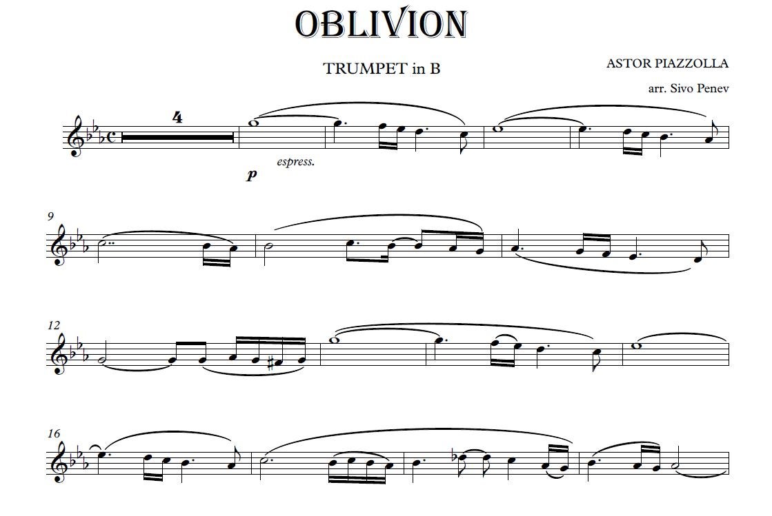 Astor Piazzolla - Oblivion (Solo) - Payhip