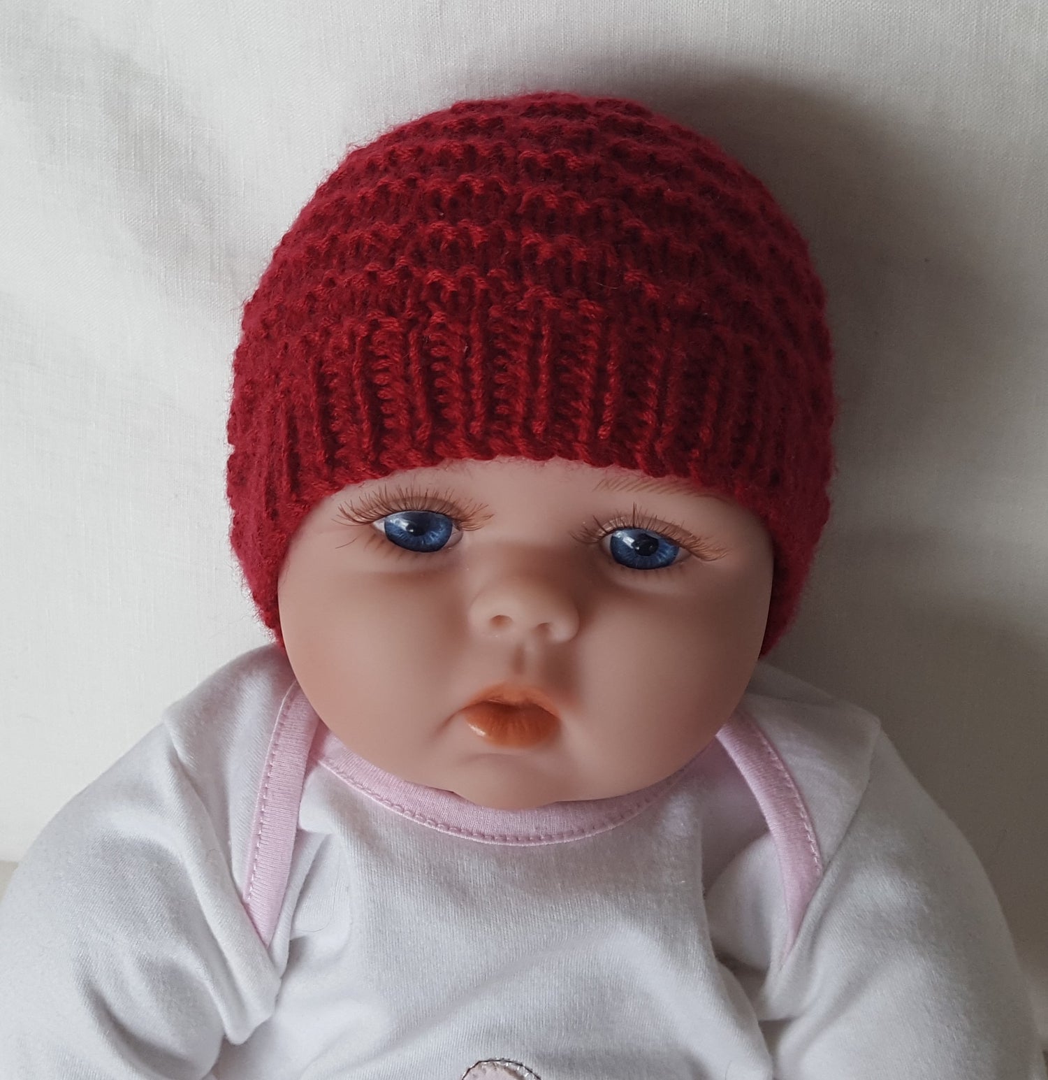 Baby’s 8ply textured Beanie with rib band - Riley - Payhip