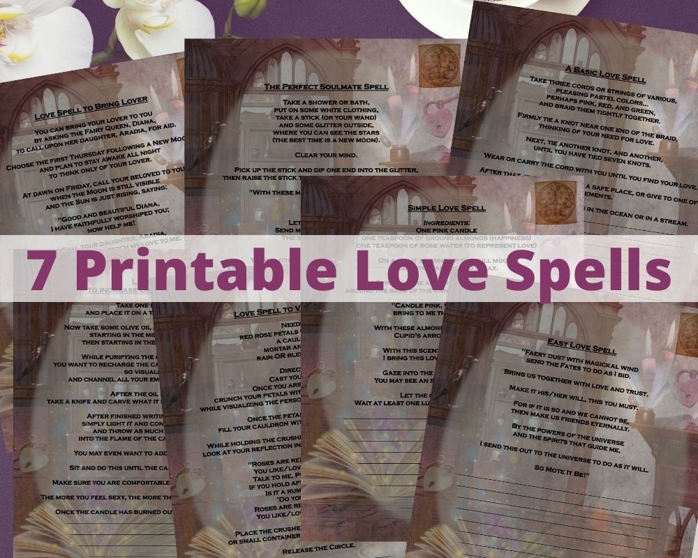 7 Simple Powerful Love Spells - Digital Pages - Printable - Payhip