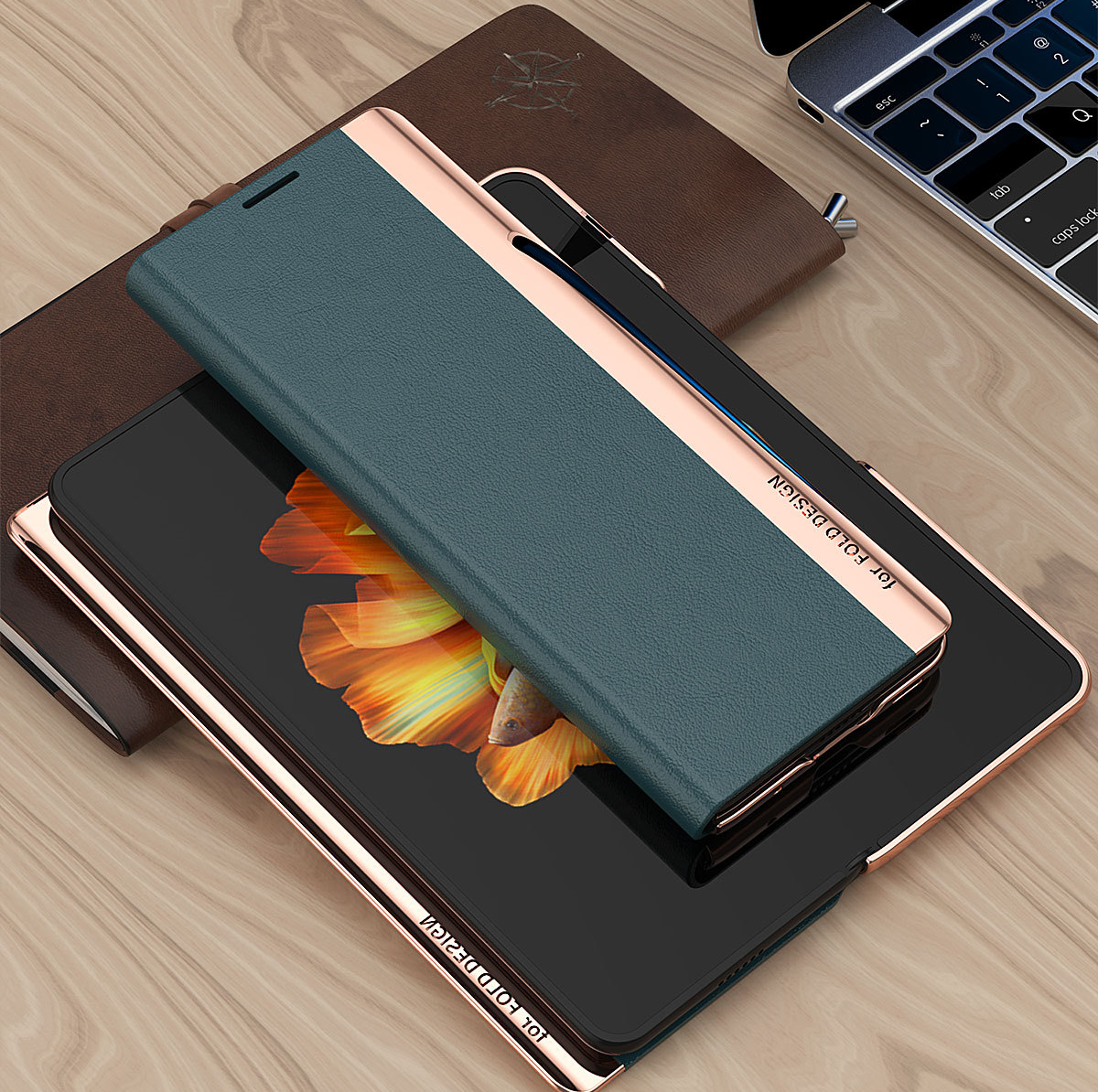 New 2021 Xiaomi Mi Mix Fold Case Cover Tempered Glass Deer pattern ...