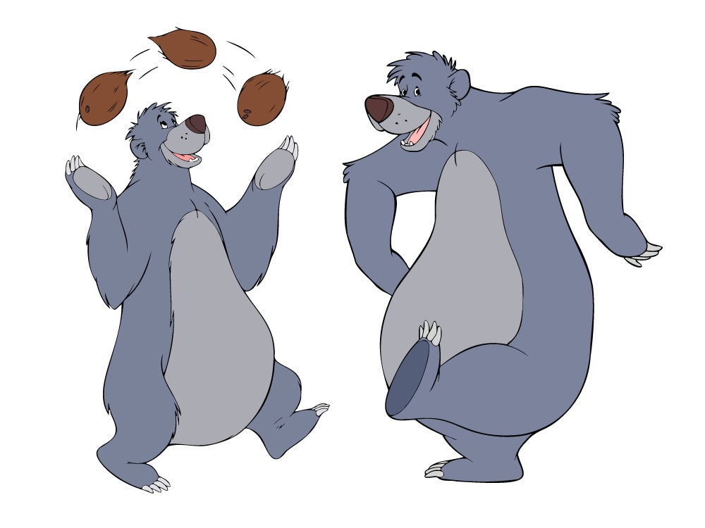 Embellishments Clip Art & Image Files Vector Mowgli And Baloo ...