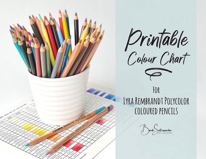 Printable Colour Chart for Lyra Rembrandt Polycolor Coloured Pencils ...
