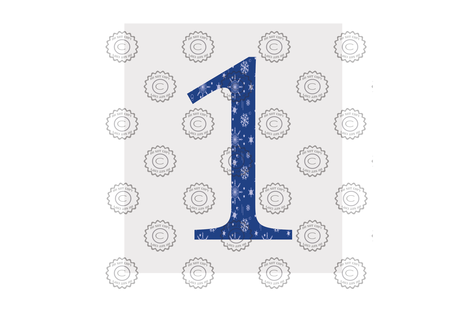 Blue Frost Snow Flakes double Alphabet and numbers set - Payhip