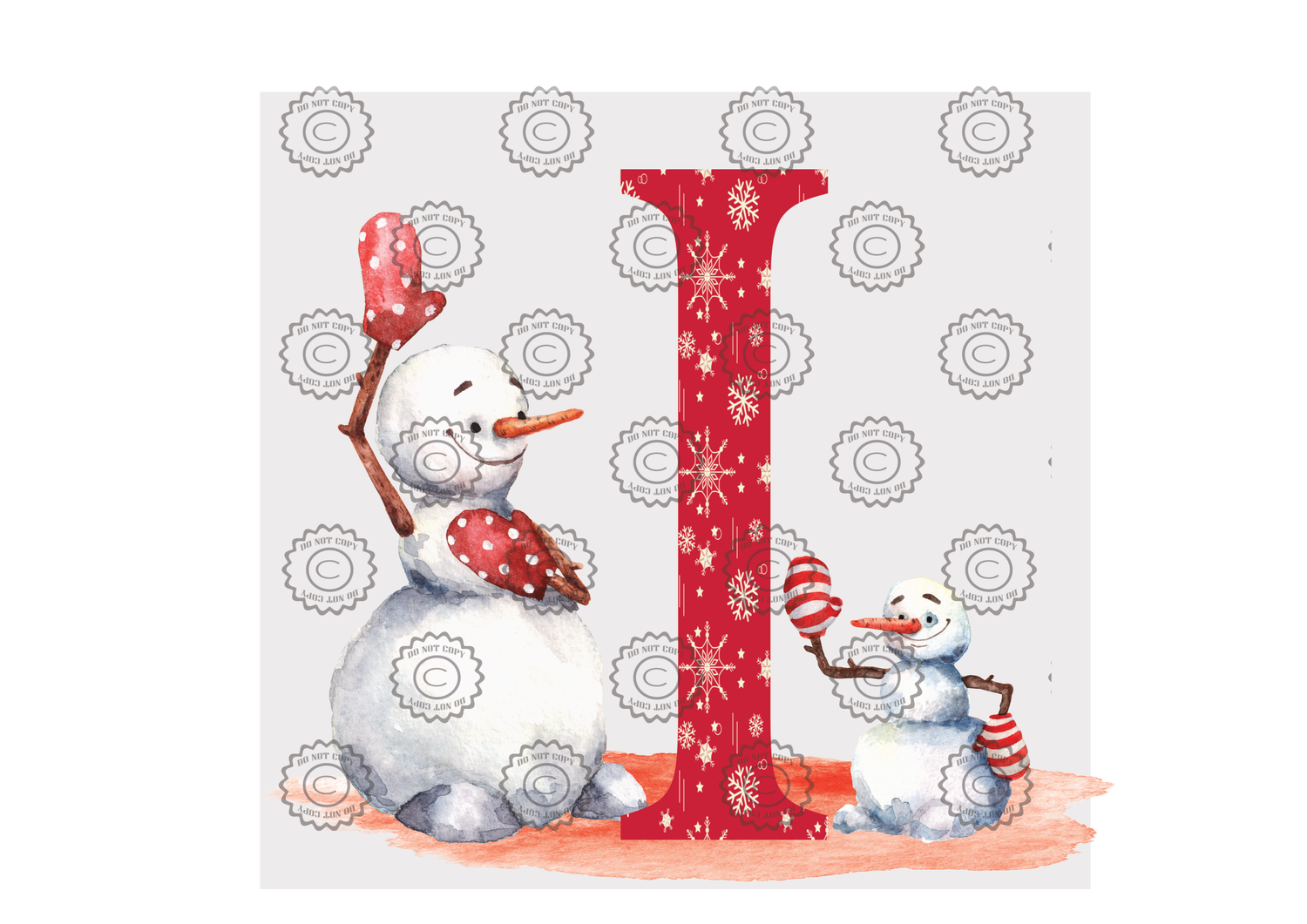 Red Frost double Snowman and numbers set - Payhip