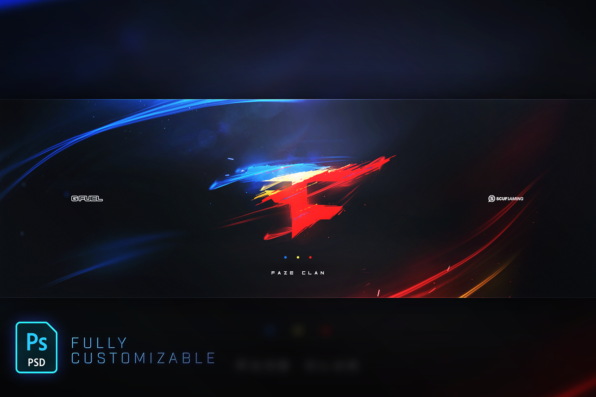 Faze Clan Twitter Header (Customizable PSD) - Payhip