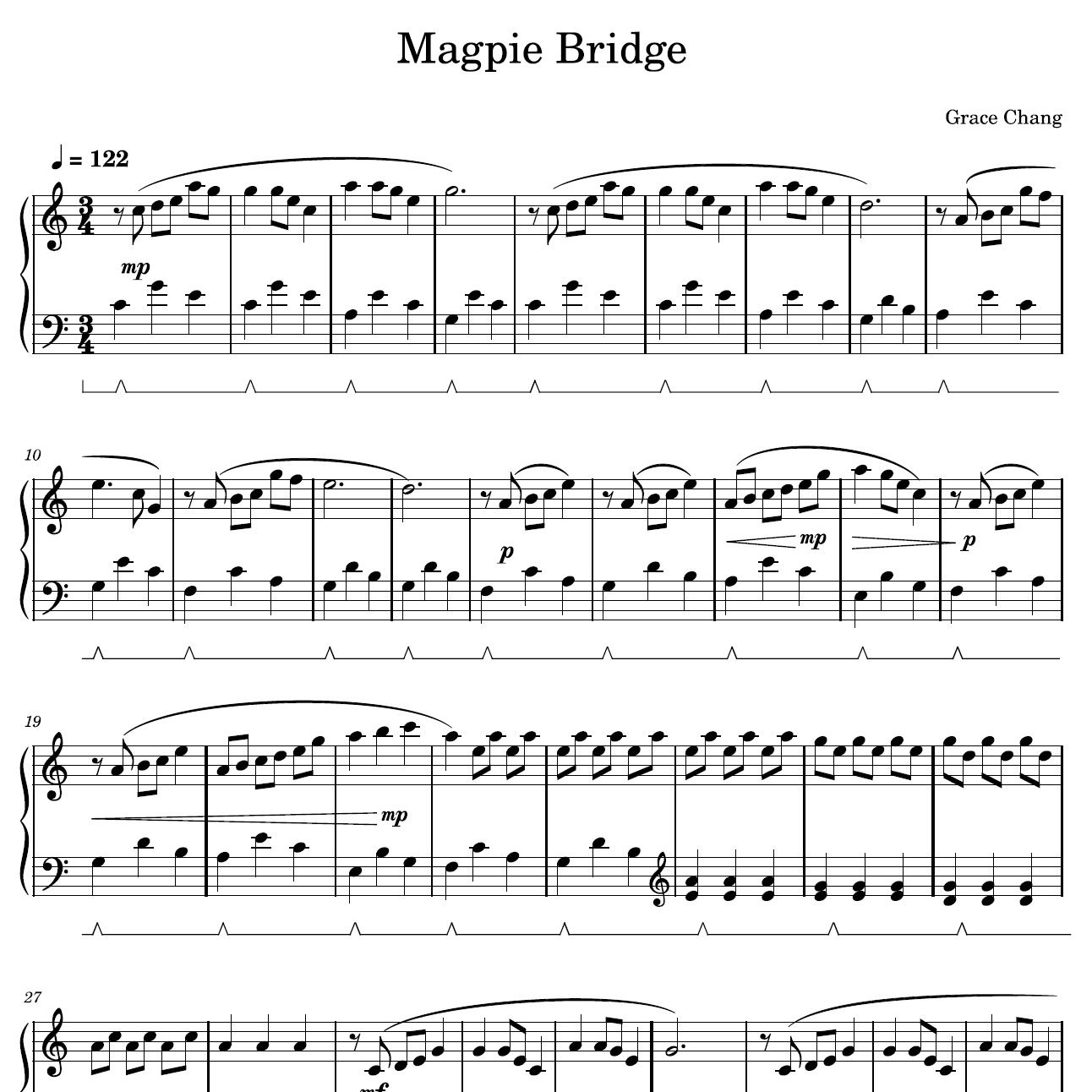 Magpie Bridge - Piano Sheet Music - Payhip