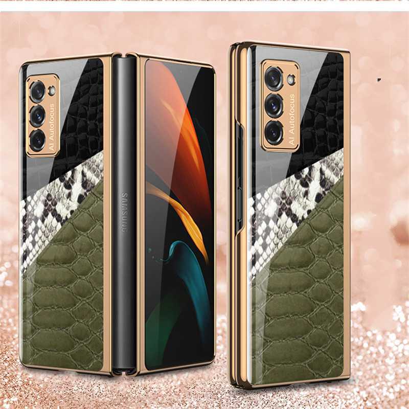 New 2021 Models Samsung Galaxy Z Fold 2 Case Cover Tempered Glass 9H ...