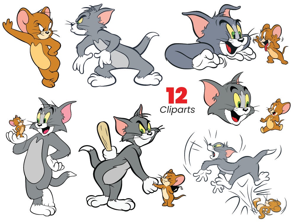 Tom and Jerry SVG Cut Files | Tom and Jerry Vector ClipArt - SVG PNG ...