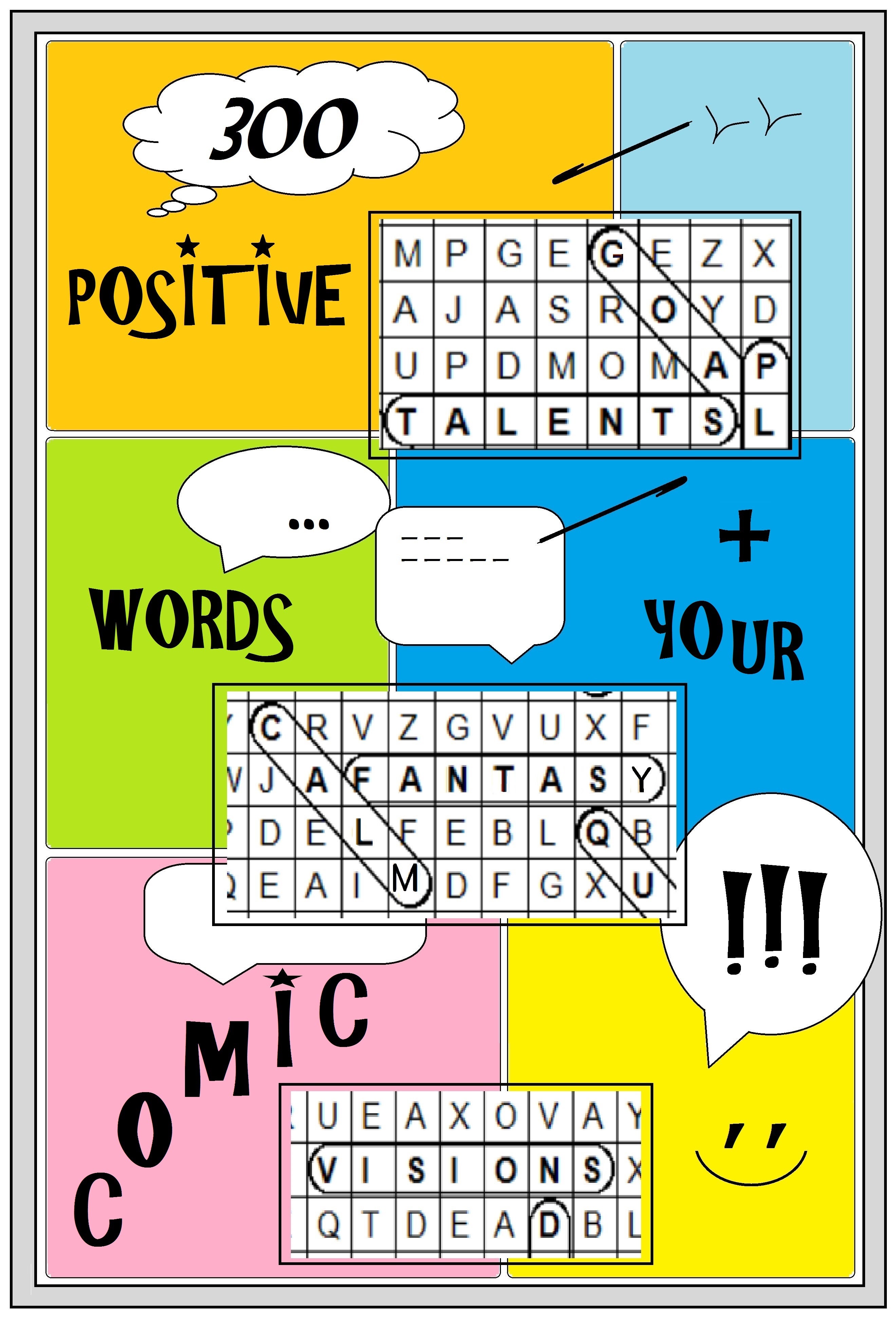 50 POSITIVE WORD SEARCHES AND 46 COMIC TEMPLATES - Payhip