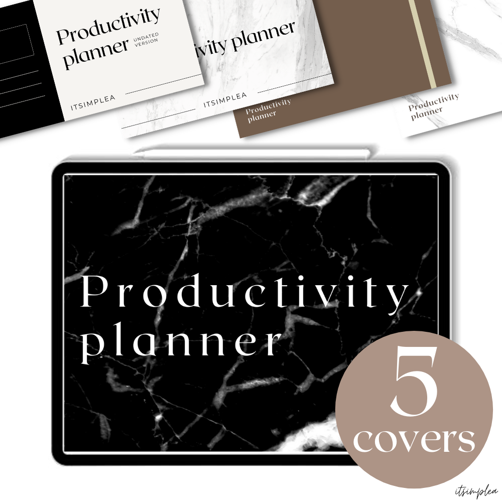 Digital undated Planner, Minimal Hyperlinked yearly, monthly and Weekly ...
