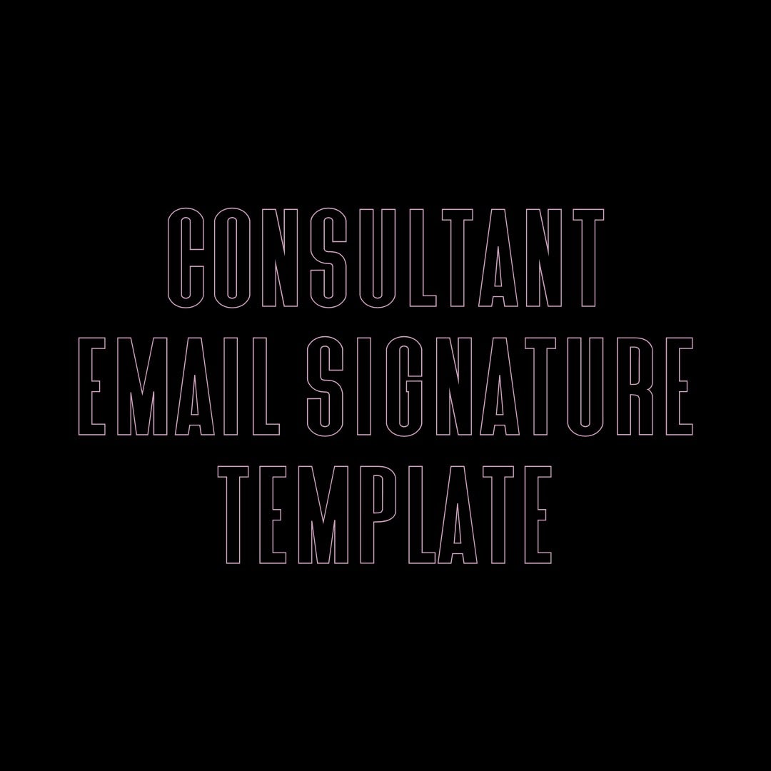 Consultant Email Signature Template - Payhip