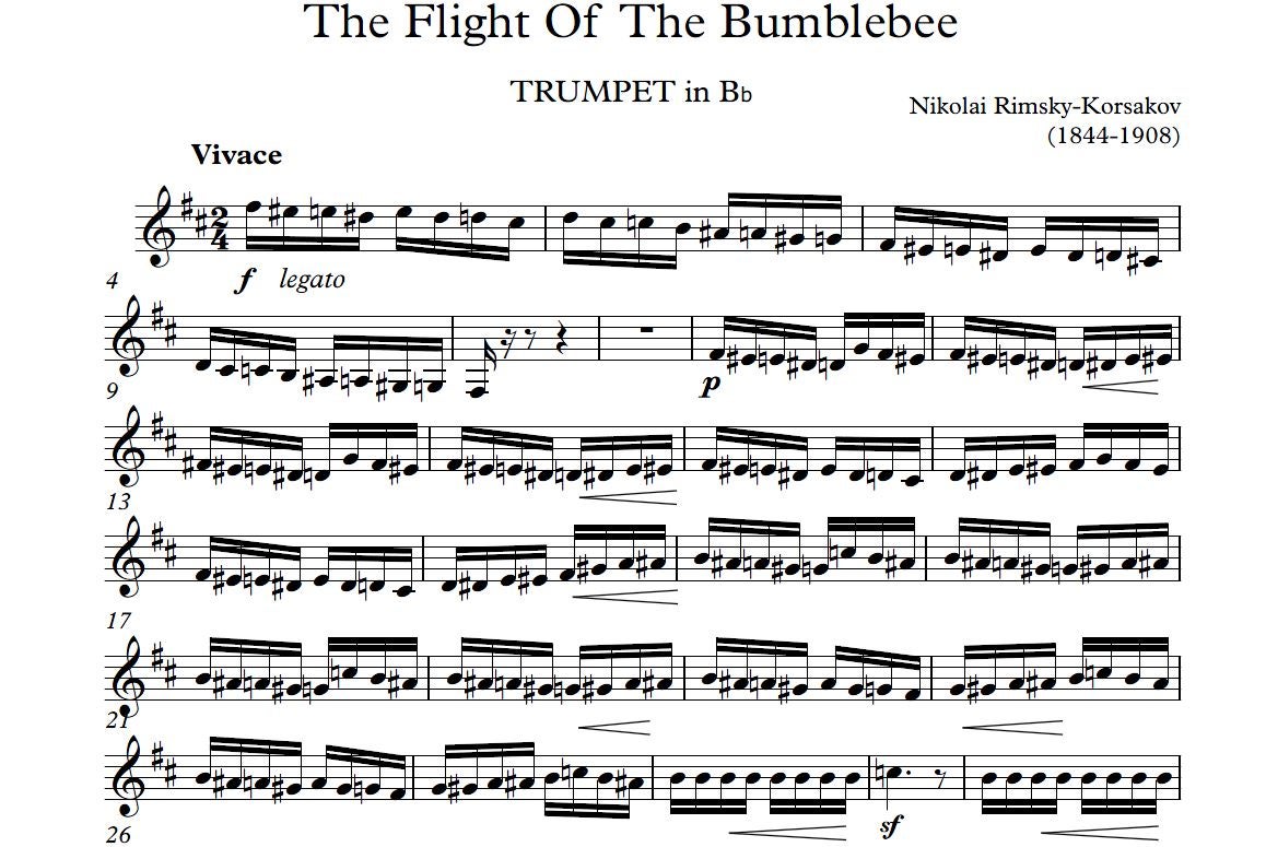 Nikolai Rimsky-Korsakov - The Flight Of The Bumblebee (Trumpet solo ...