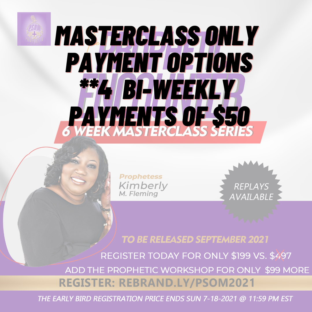 4 Payments of $50 for Masterclass Series - Only - Payhip