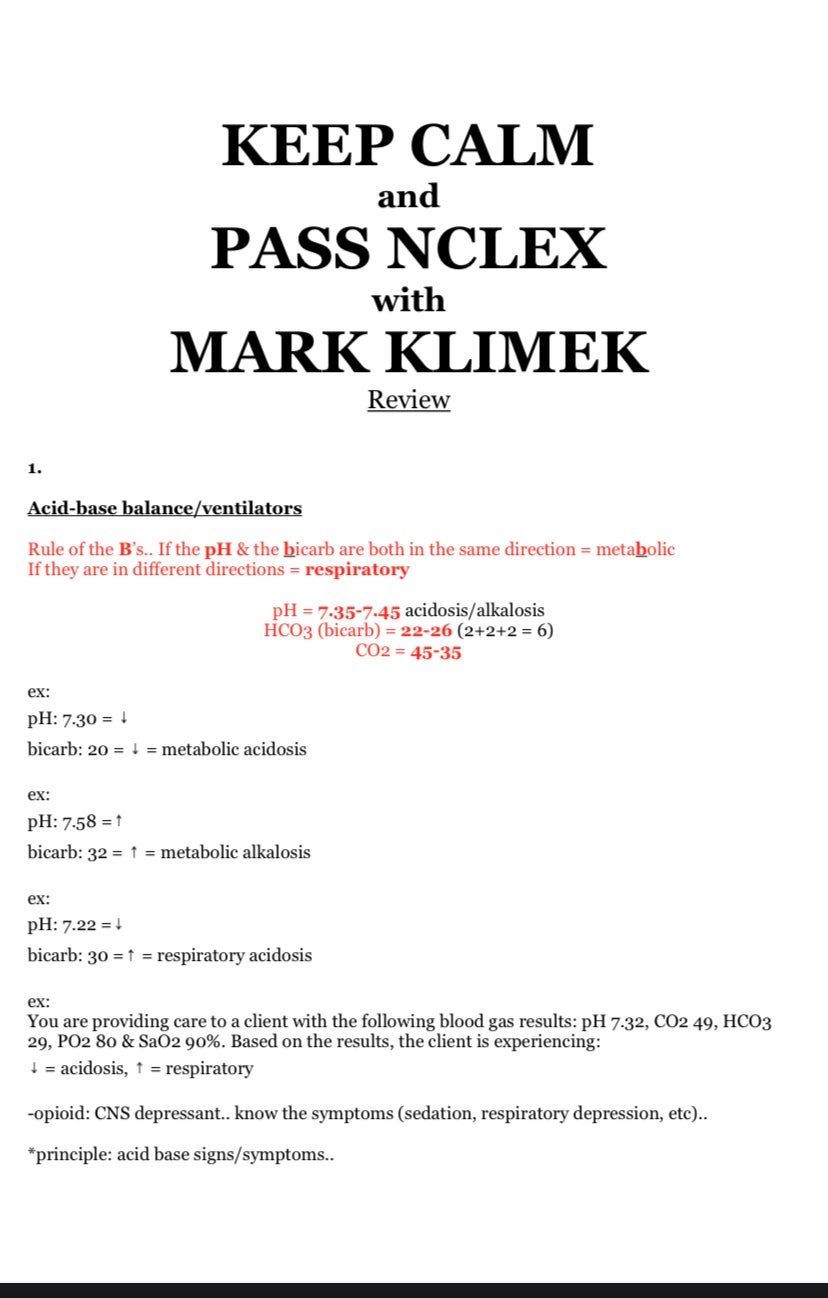 NCLEX RN Study Guide Cram Sheet - Payhip