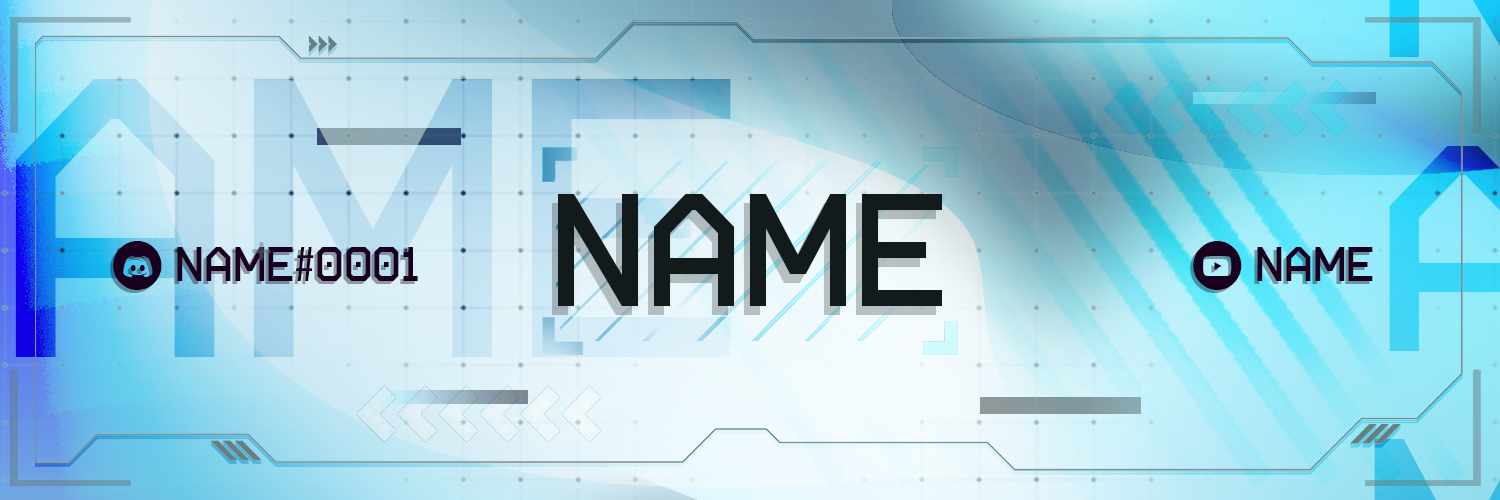 Techno/Sci-fi Theme Twitter Header Template - Payhip