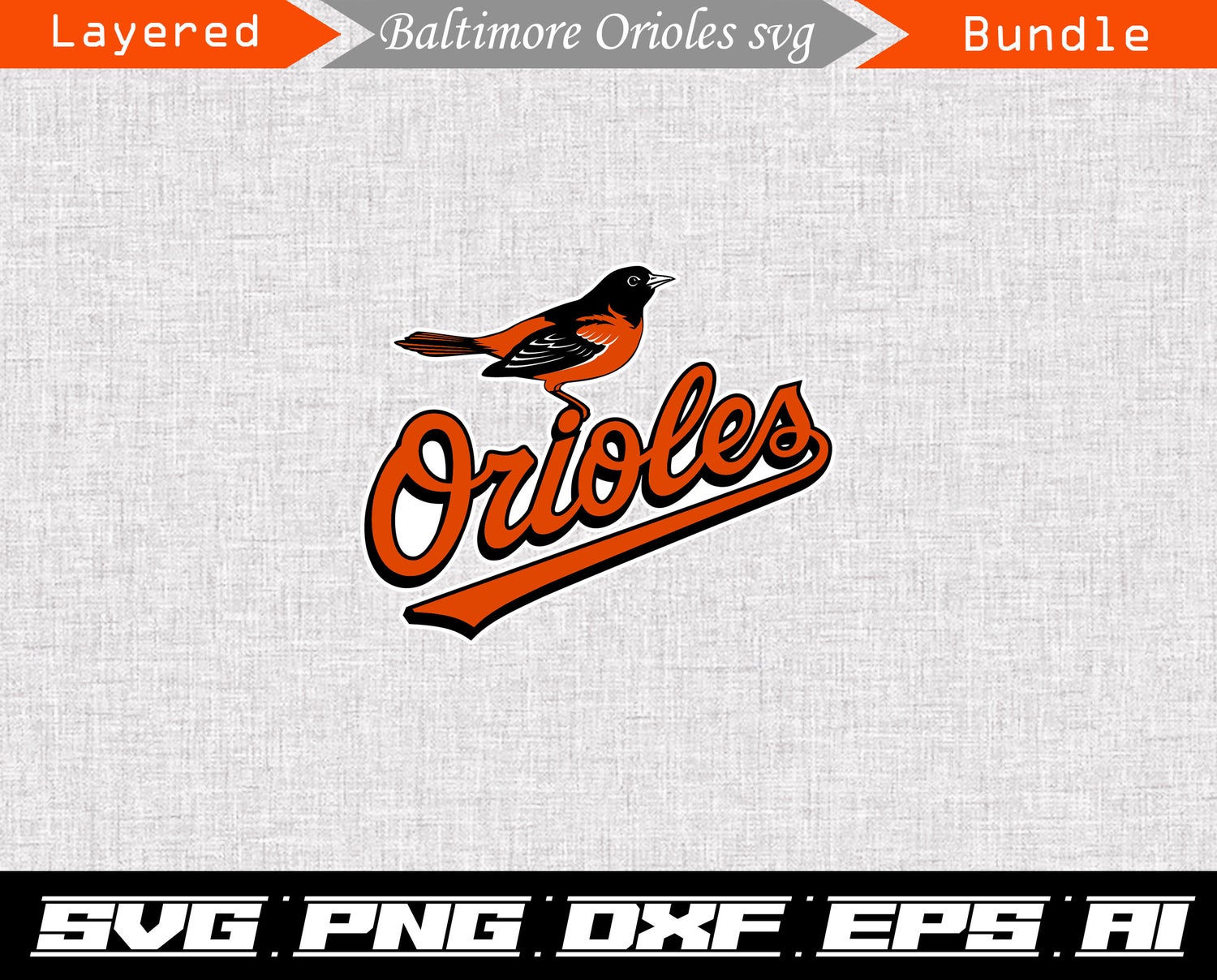 Baltimore Orioles SVG, PNG, DXF, EPS, AI, Baltimore Orioles Cut files ...
