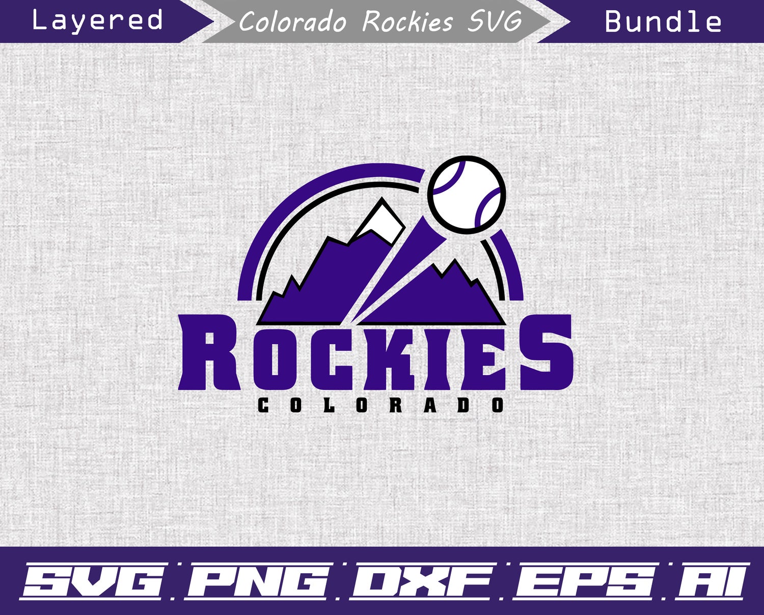 Colorado Rockies SVG, PNG, DXF, EPS, AI, Colorado Rockies Cut files ...