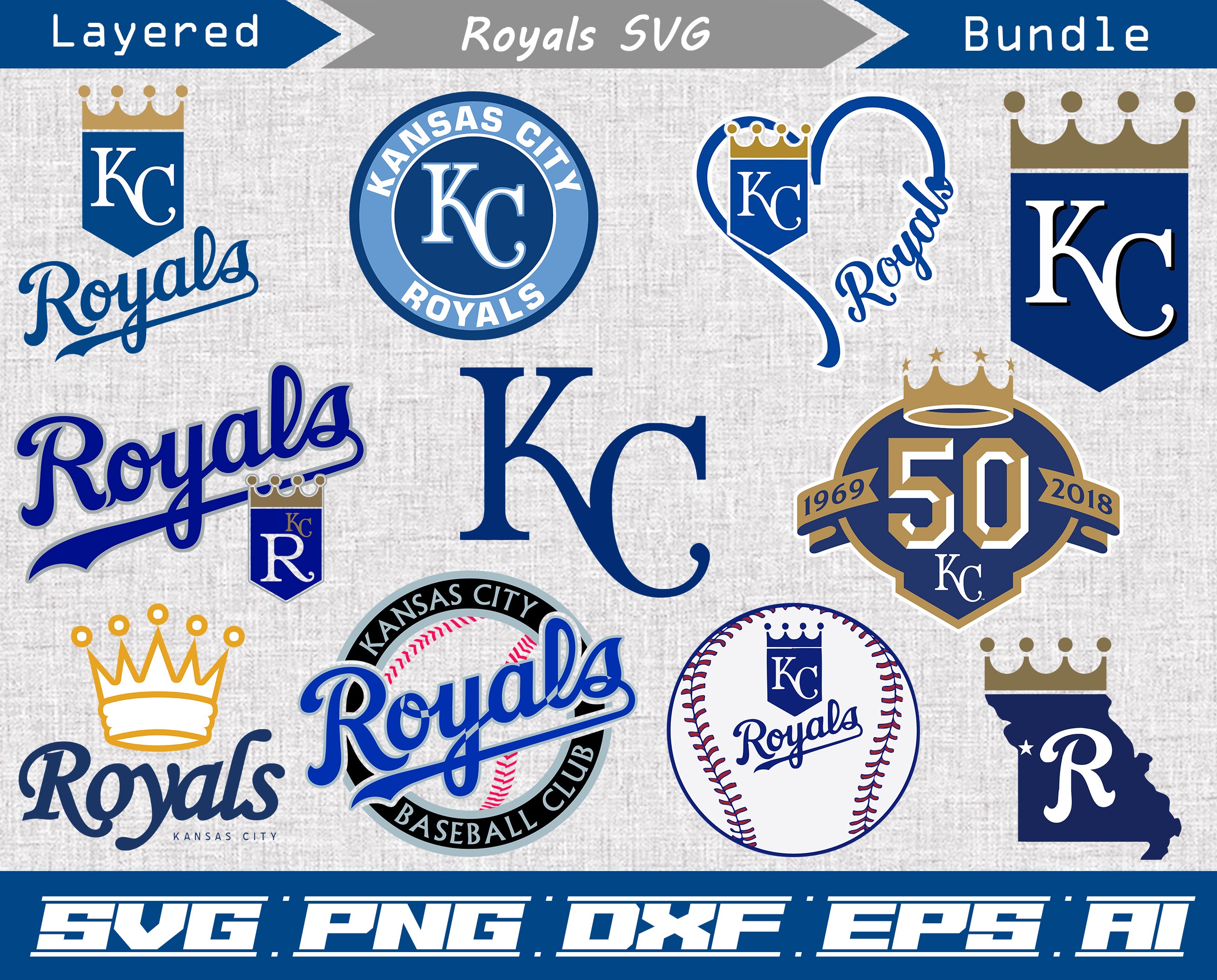 Kansas Cyti Royals SVG, PNG, DXF, EPS, AI, Kansas Cyti Royals Cut files ...