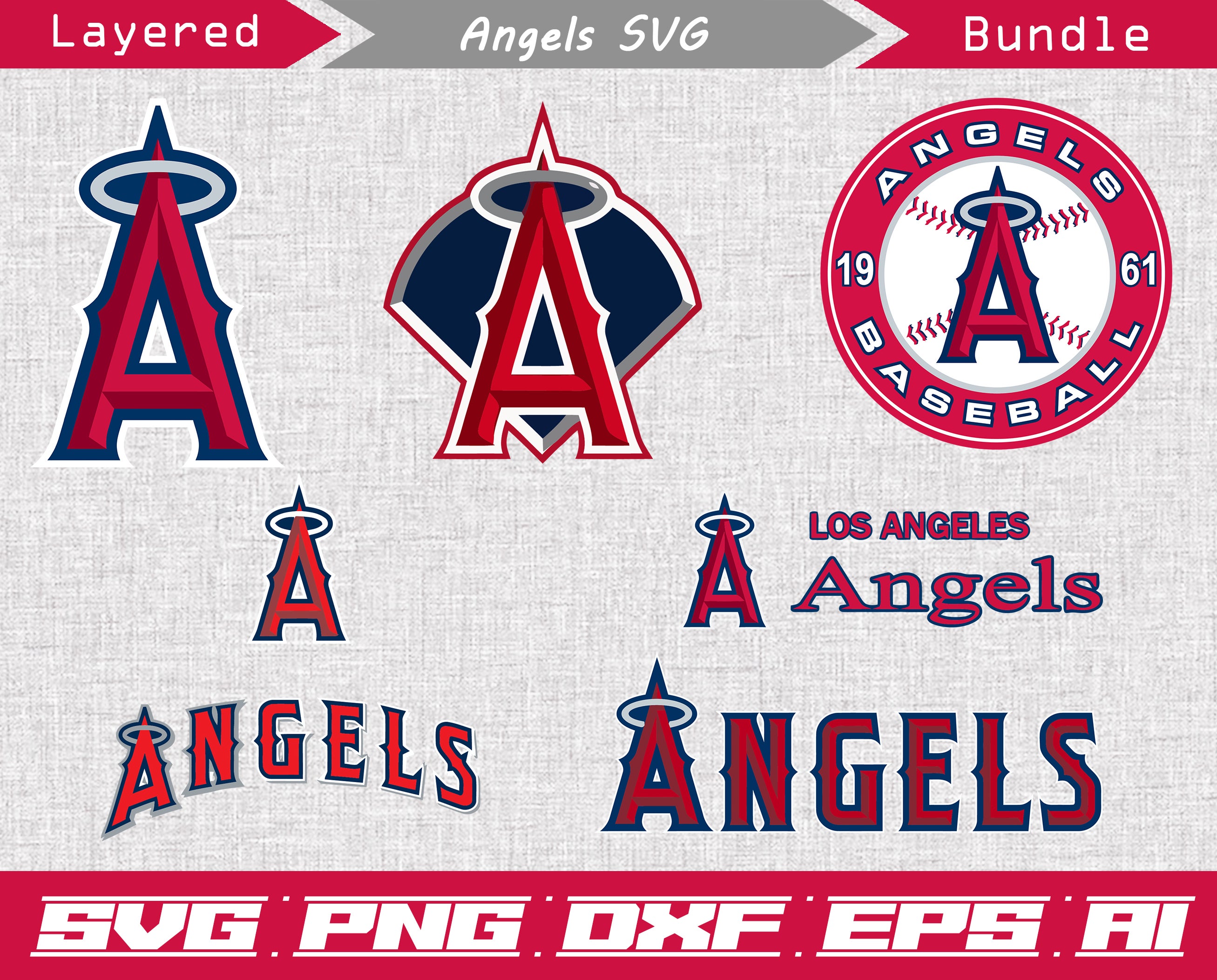 Los Angeles Angels SVG, PNG, DXF, EPS, AI, Los Angeles Angels Cut files ...