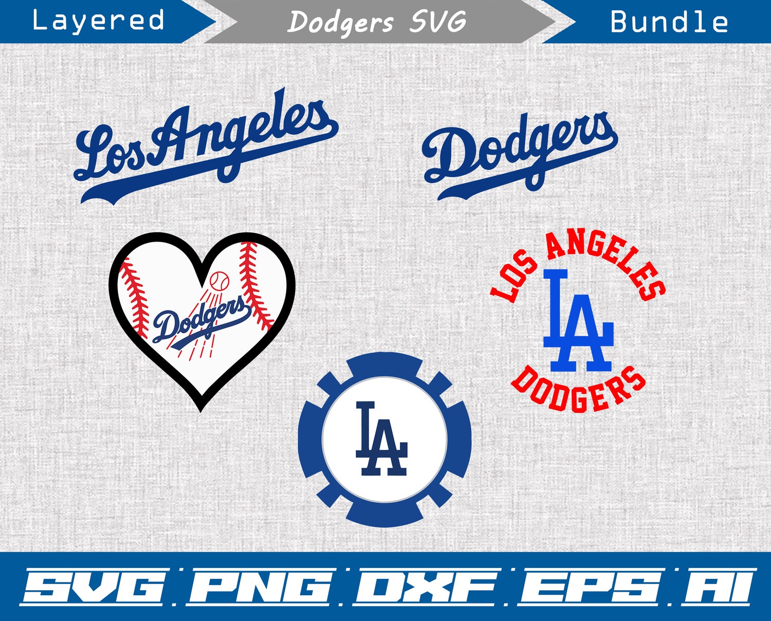 Los angeles Dodgers SVG, PNG, DXF, EPS, AI, Los angeles Dodgers Cut ...