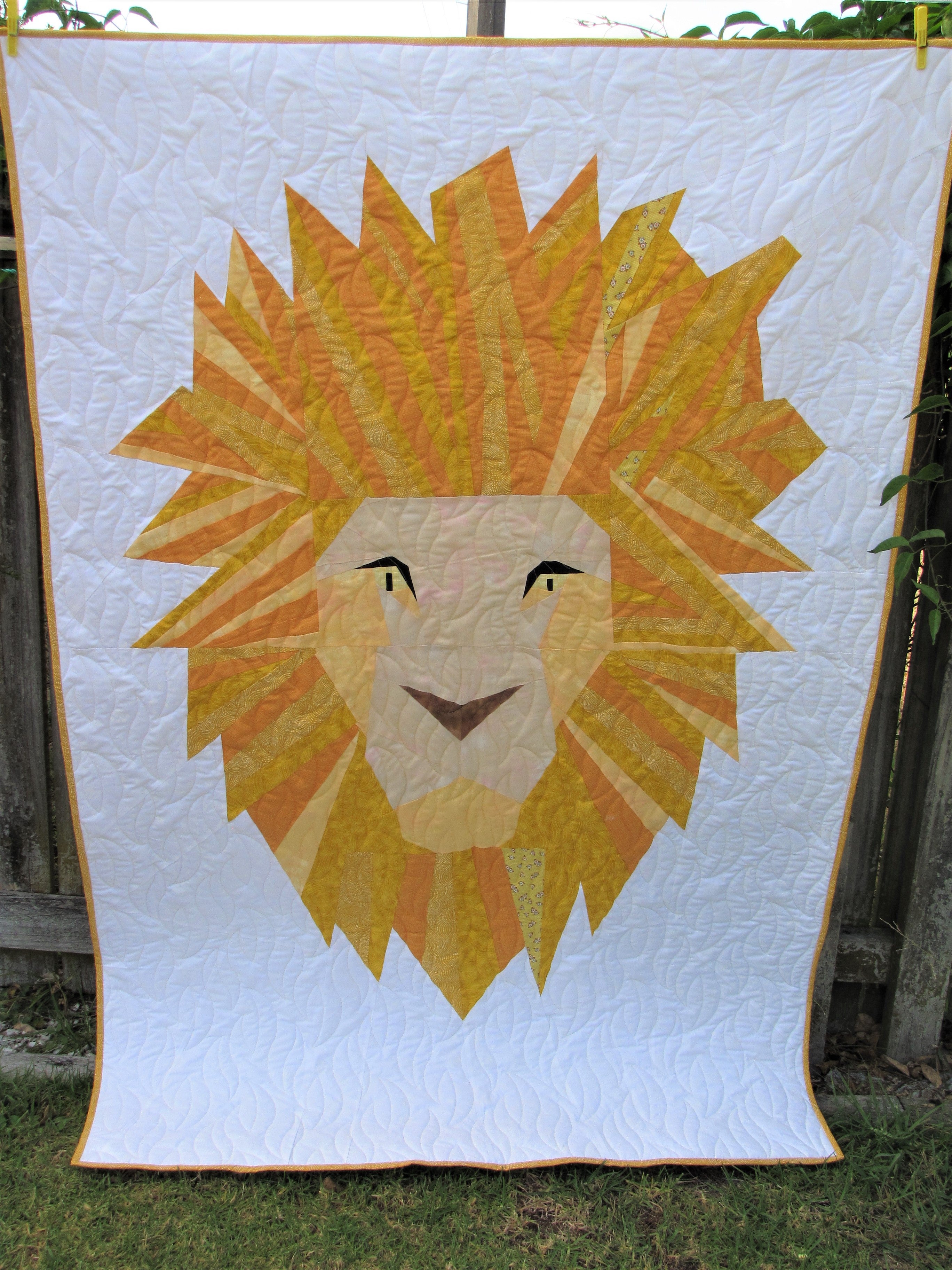 Lion Paper Pieced Quilt Pattern