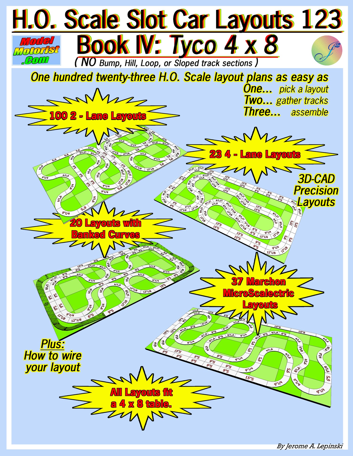 HO Scale Slot Car Layouts 123 Book IV: Tyco 4x8 - Payhip