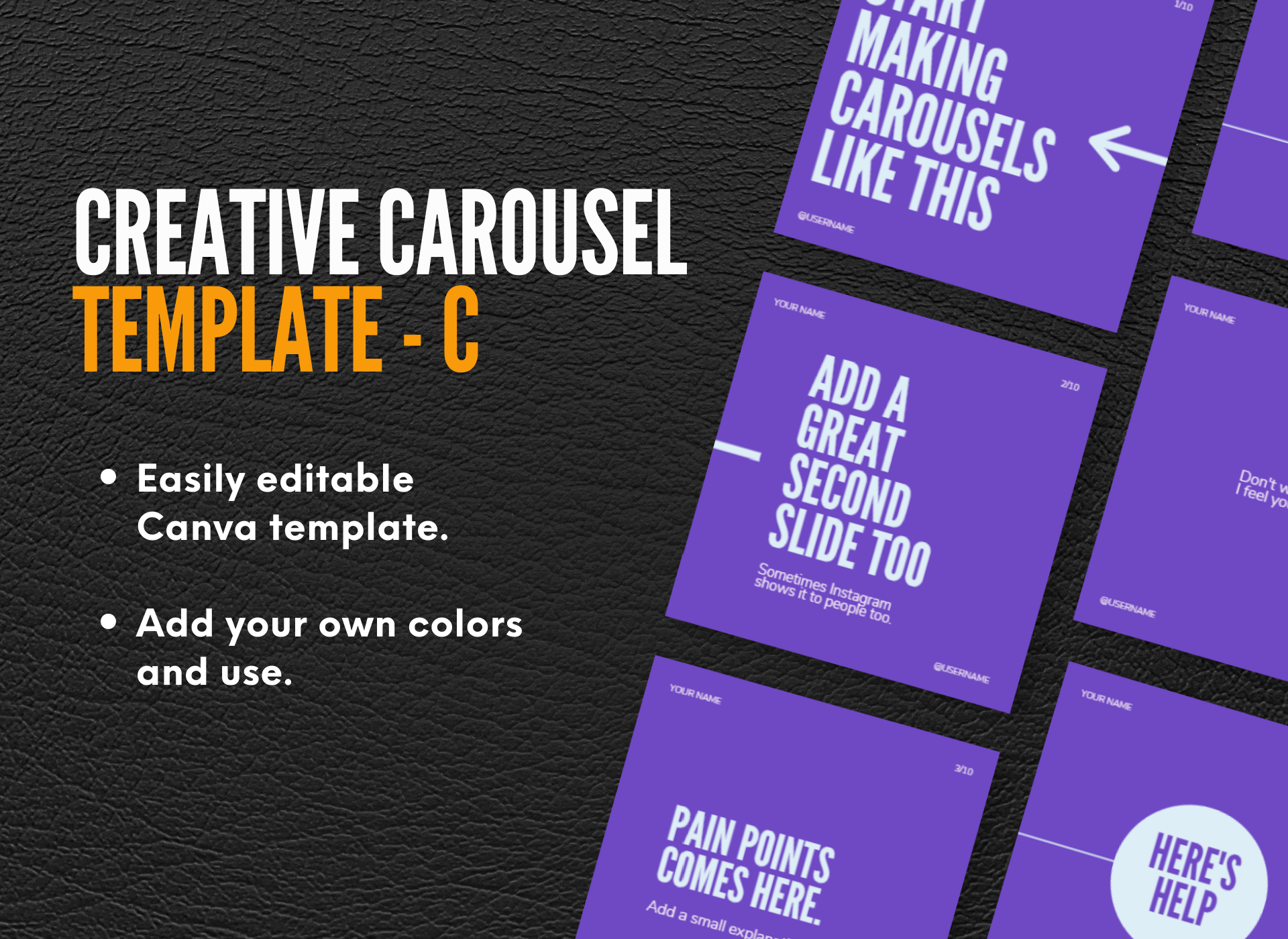 Creative Carousel Template - C - Payhip