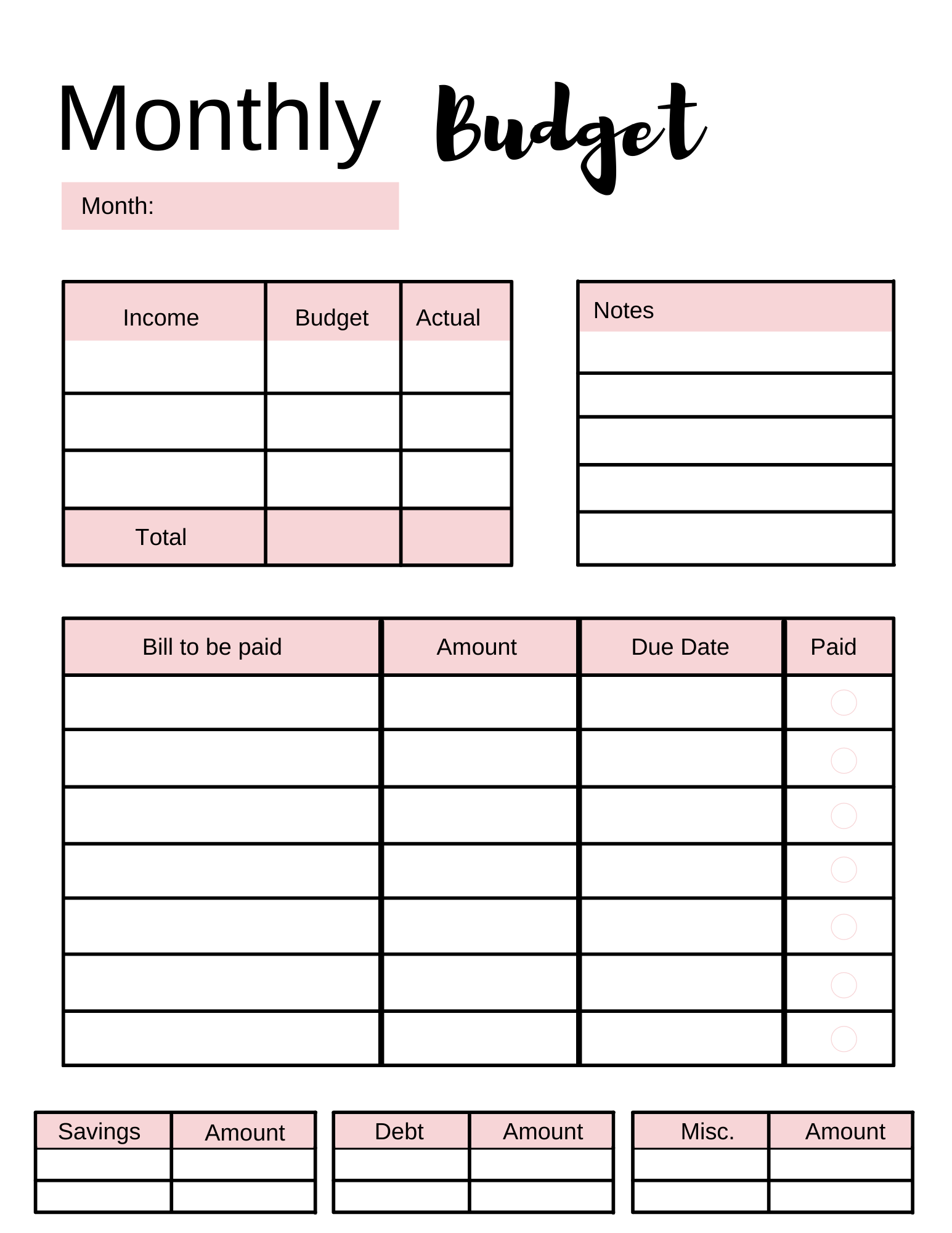 Monthly Budget LIGHT PINK Payhip Monthly Budget LIGHT PINK Payhip