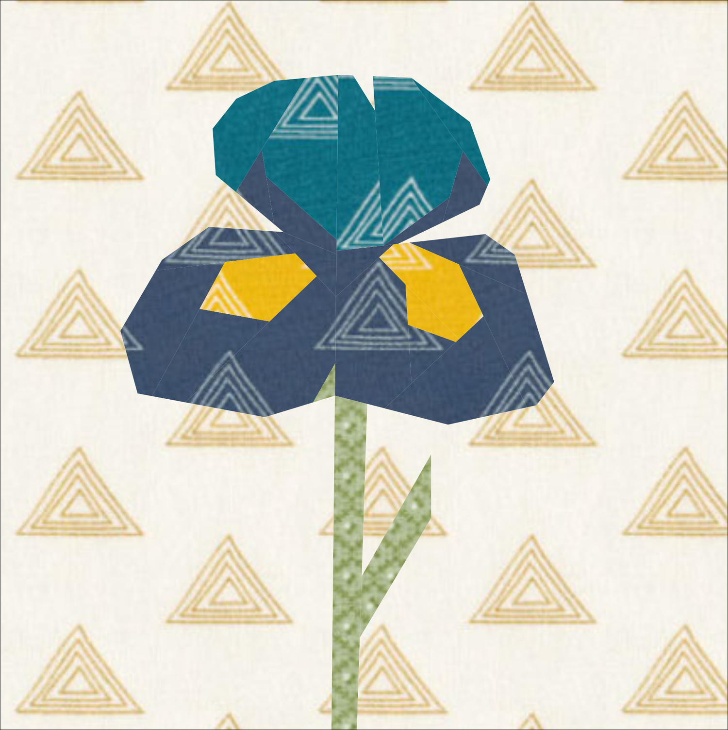 Iris Flower Quilt Pattern