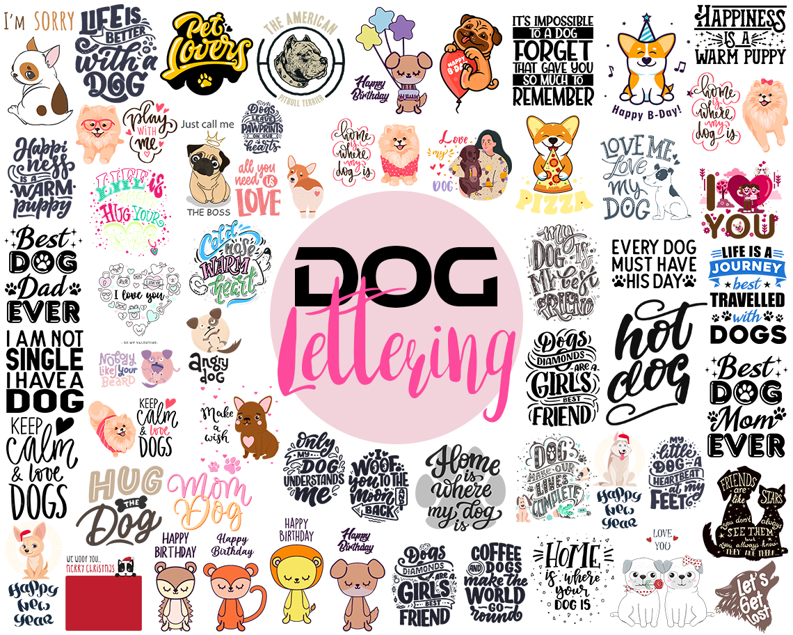 Dog Lettering, Cute File SVG,PNG, Dog,Puppy dog,Dog Lover,Pets dog ...
