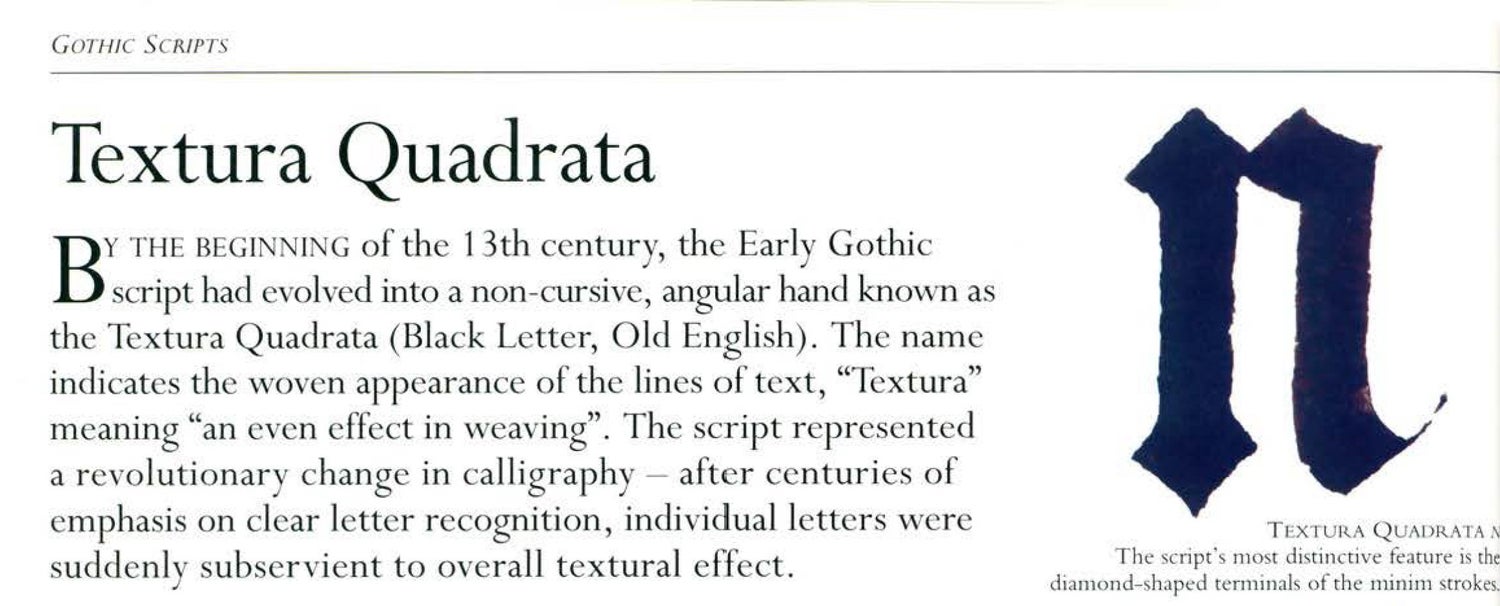 What is Blackletter, Gothic Script and Old English?