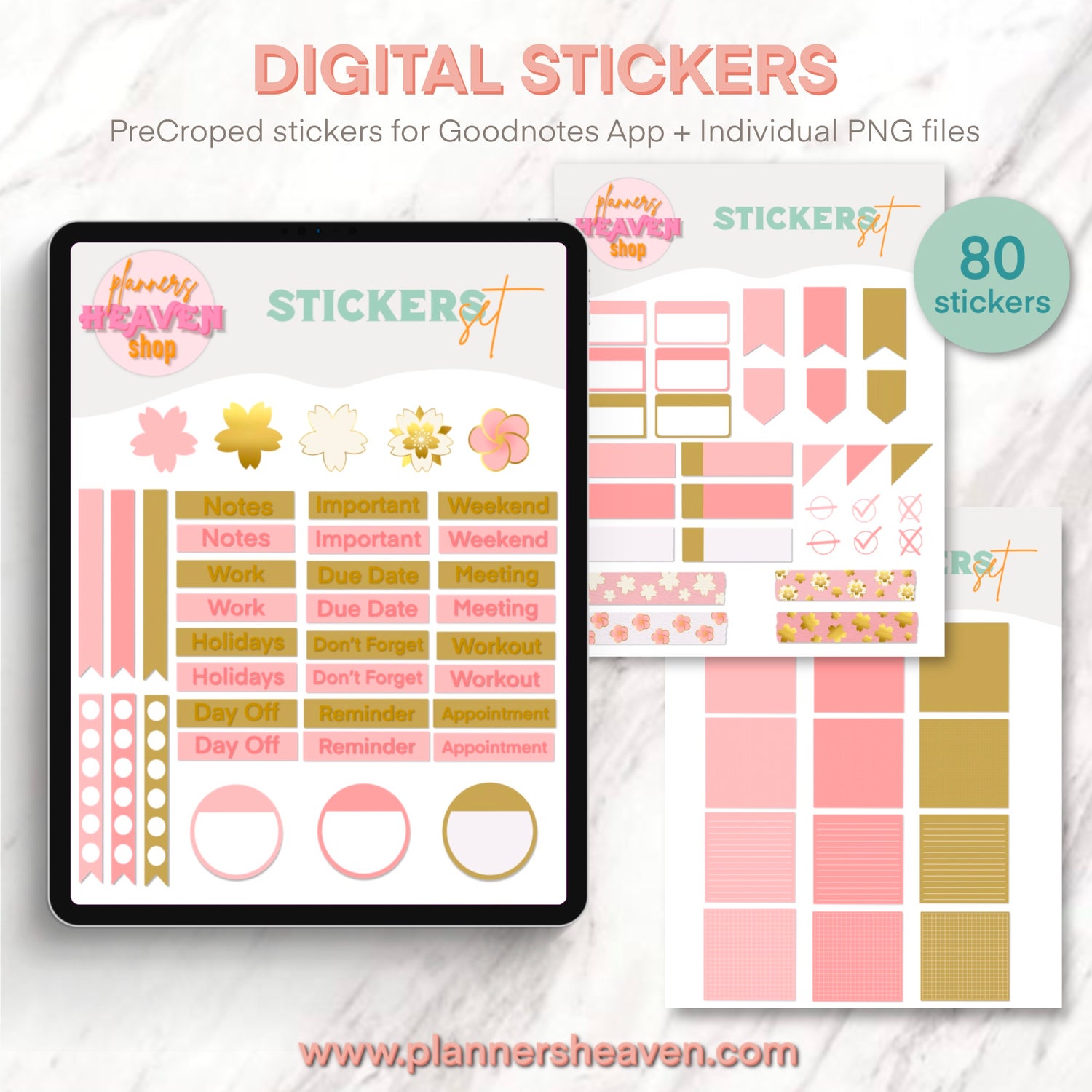 Digital Stickers for Goodnotes with PNG files