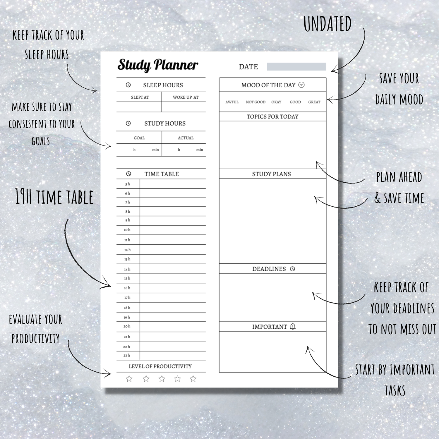 PRINTABLE STUDENT PLANNER | A4 | A5 | LETTER SIZE - Payhip
