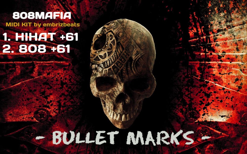 embrizbeats - MIDI KIT "BULLET MARKS": HIHAT( 61),808( 61) - 808mafia ...