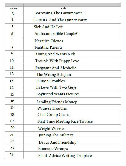 Dear Alex. Advice writing activity book - Payhip