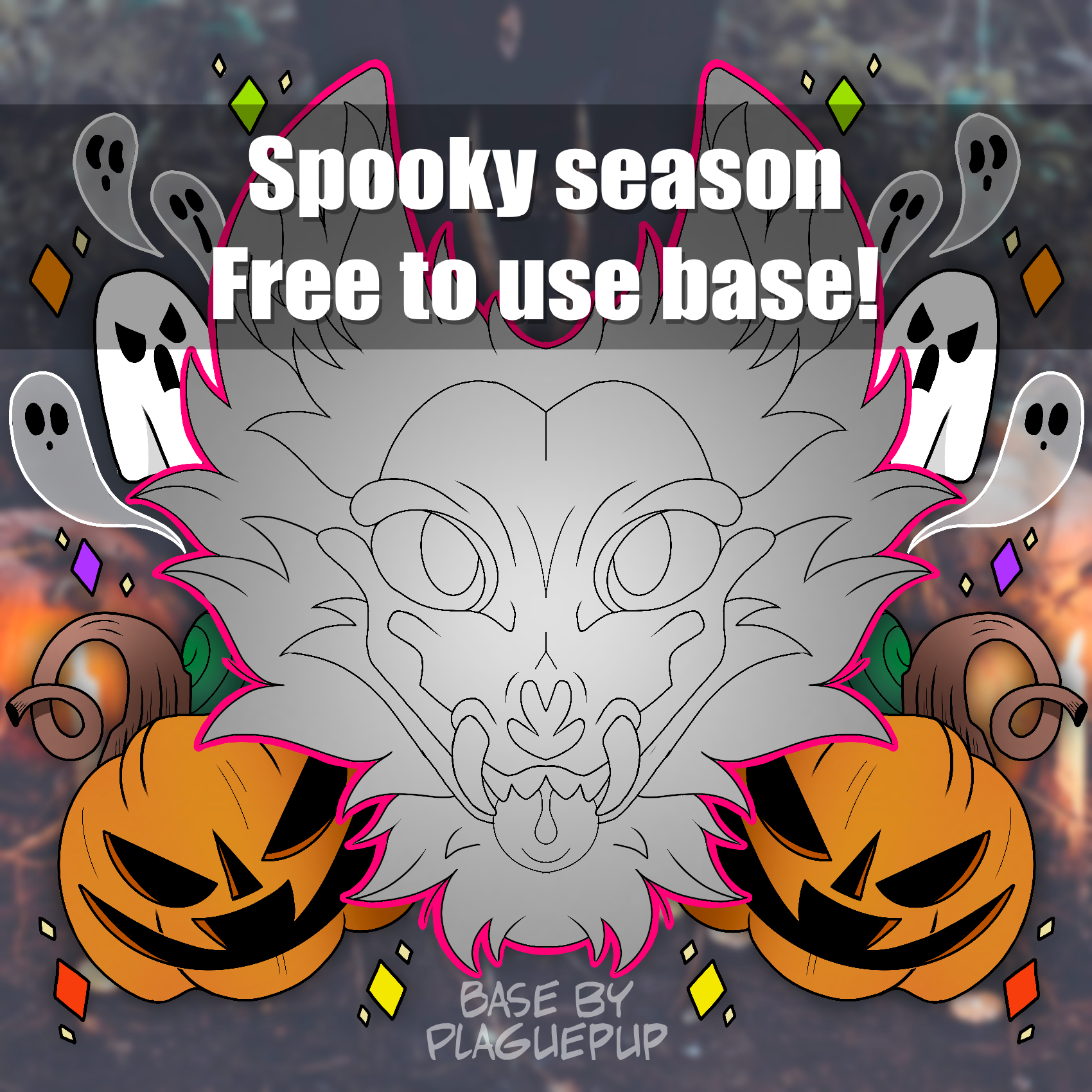 Free to use Spooky Season Base (Skulldog!) - Payhip