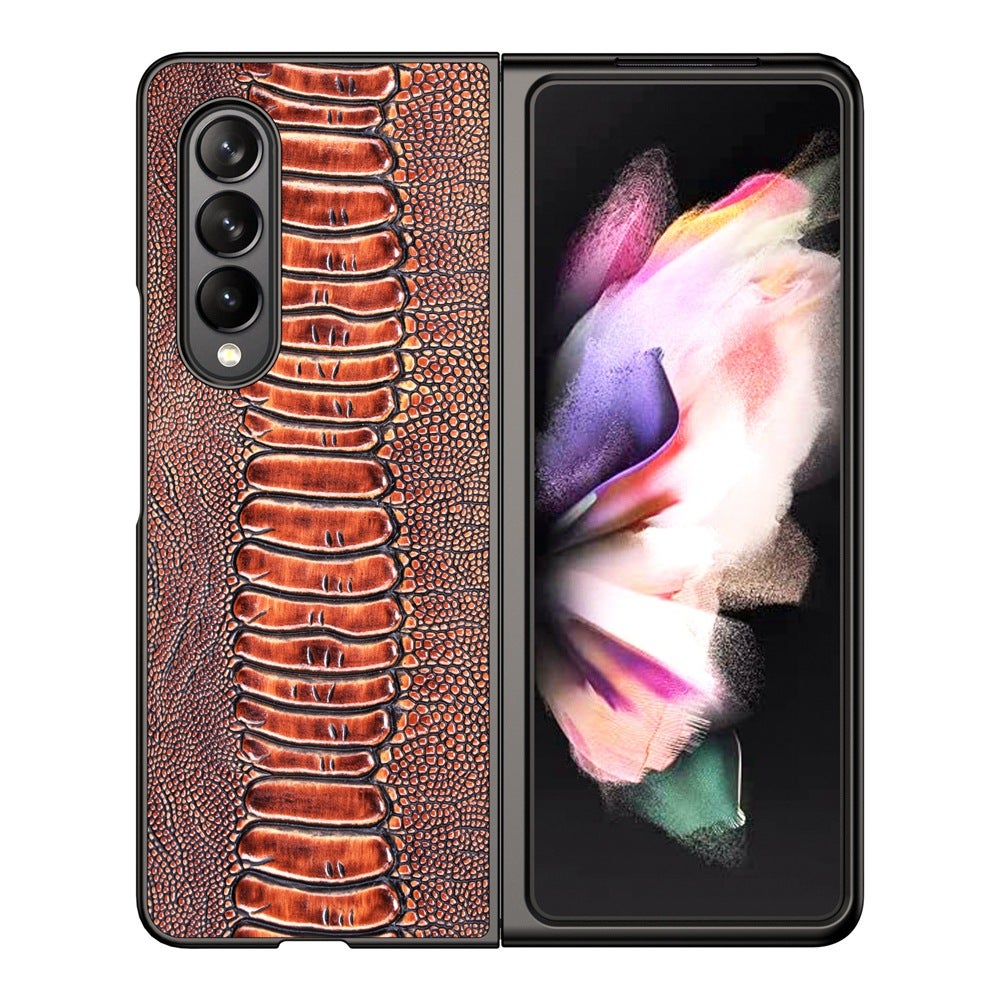 New 2021 Samsung Galaxy Z Fold 3 Case Cover Vintage PU Leather Luxury ...