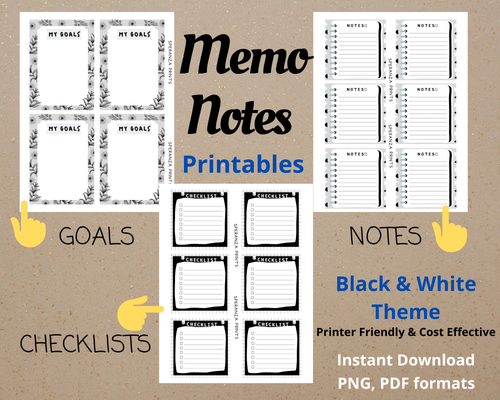 Memo and Habit trackers Printable - Payhip