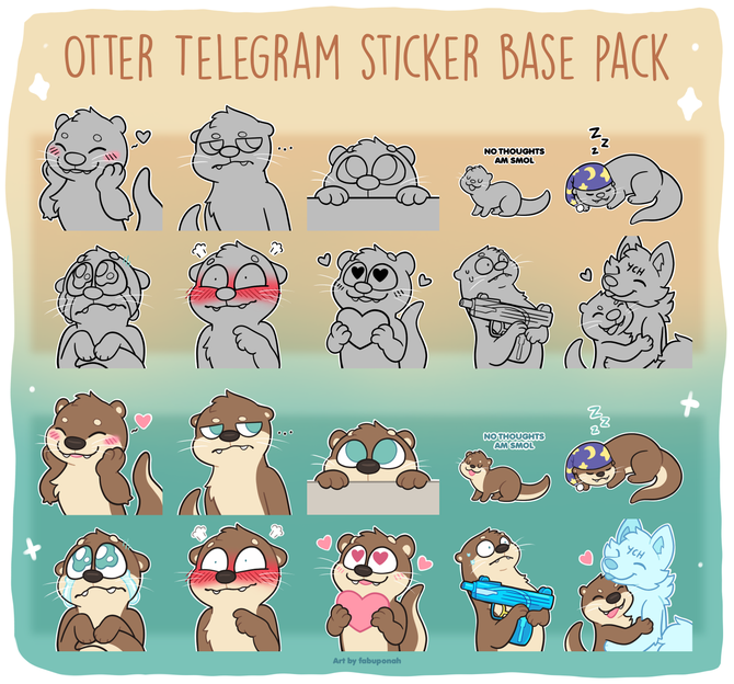 Otter Telegram Sticker pack Base - Payhip