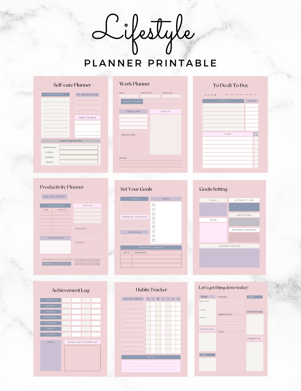 The Ultimate Life Planner Printable Bundle | Daily Planner | Weekly ...