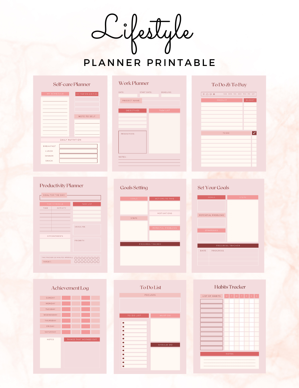 The ultimate life planner printable bundle, daily planner, weekly ...