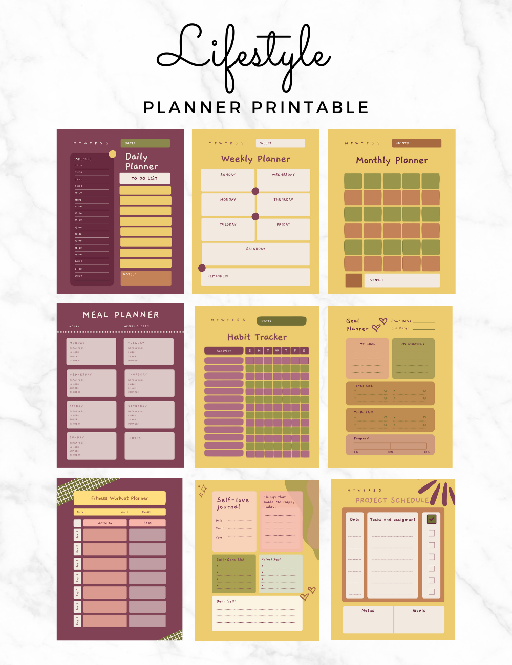 The ultimate life planner printable bundle, daily planner, weekly ...