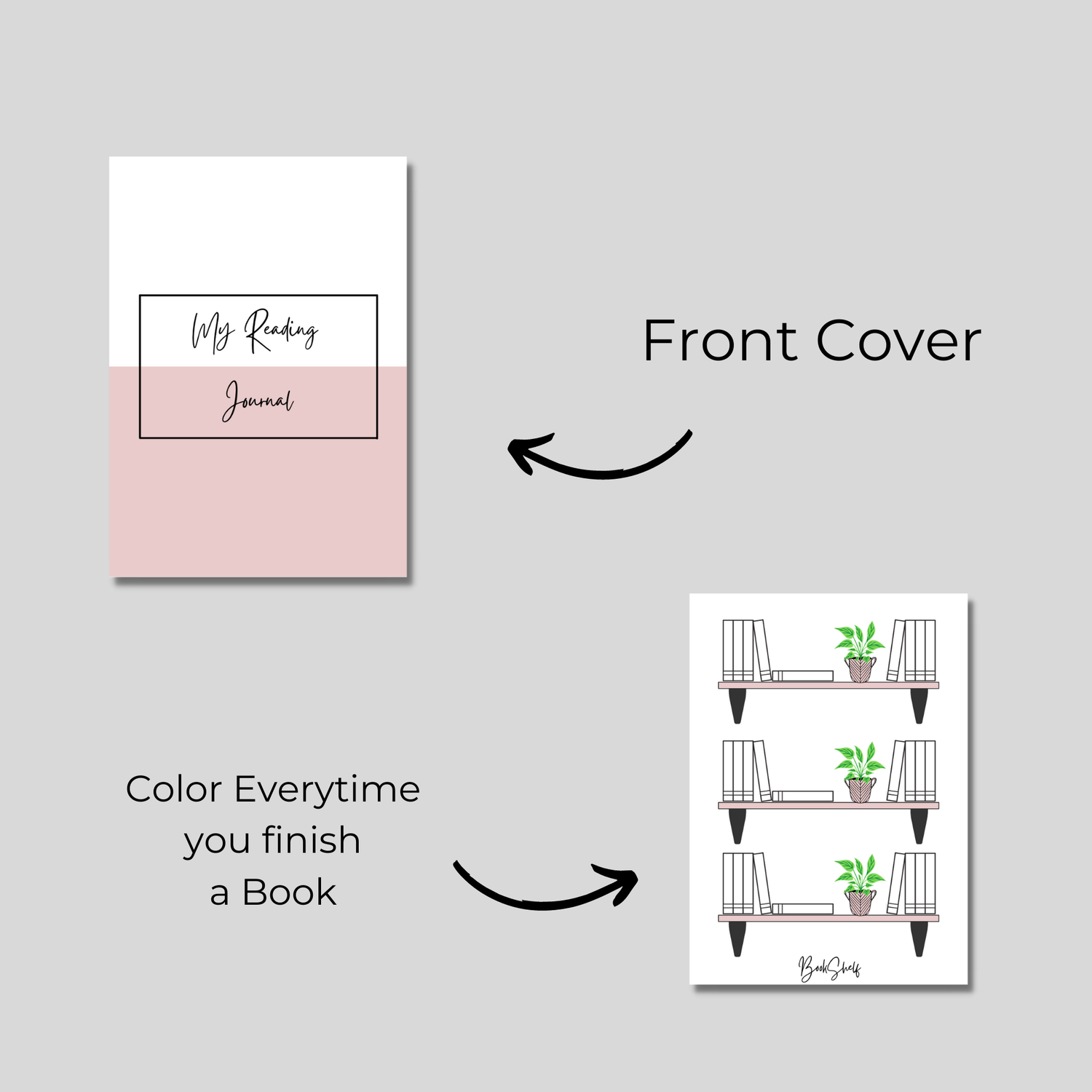 Printable Reading Journal | Reading Journal A4 | Reading Journal Letter ...