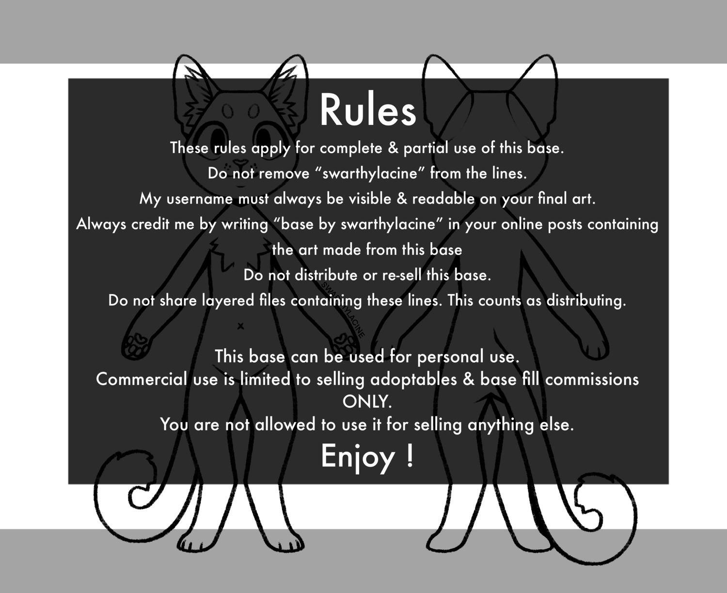 Anthro Cat Feline Reference Lineart Base [P2U] - Payhip