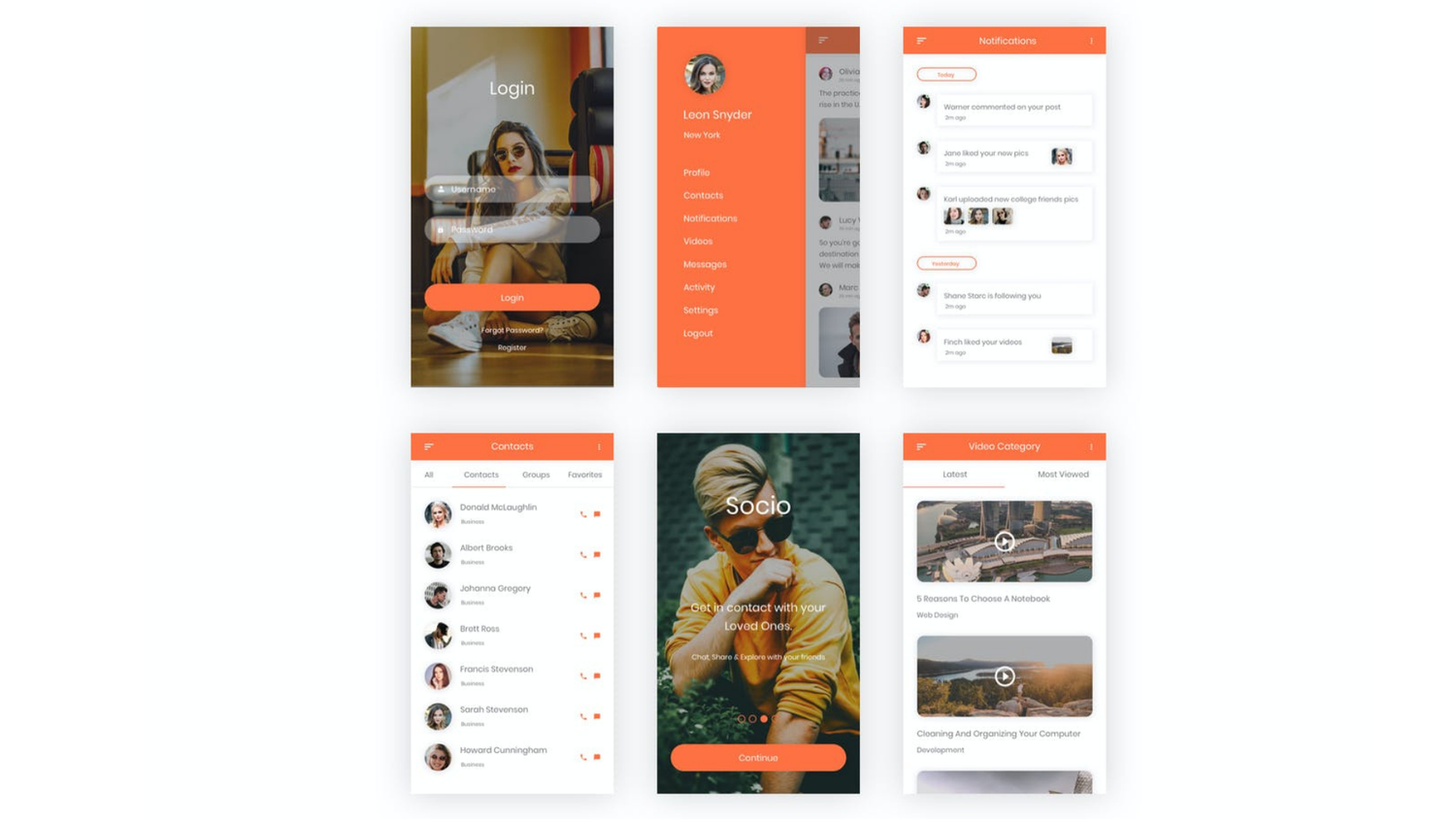 Socio-Social Media Mobile App UI Kit - Payhip