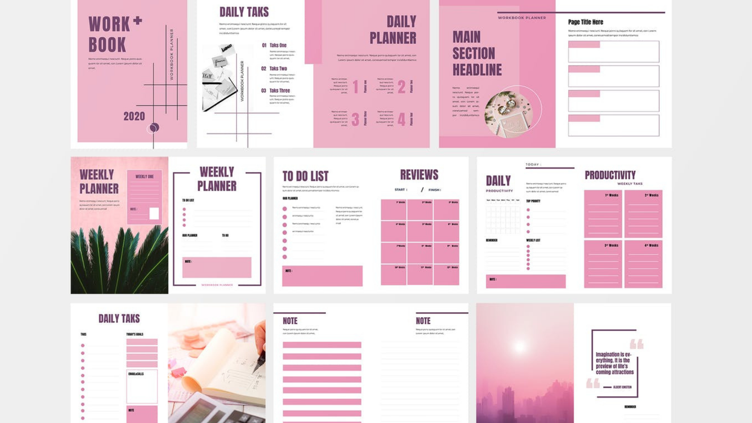 Minimalist Workbook Template - Payhip