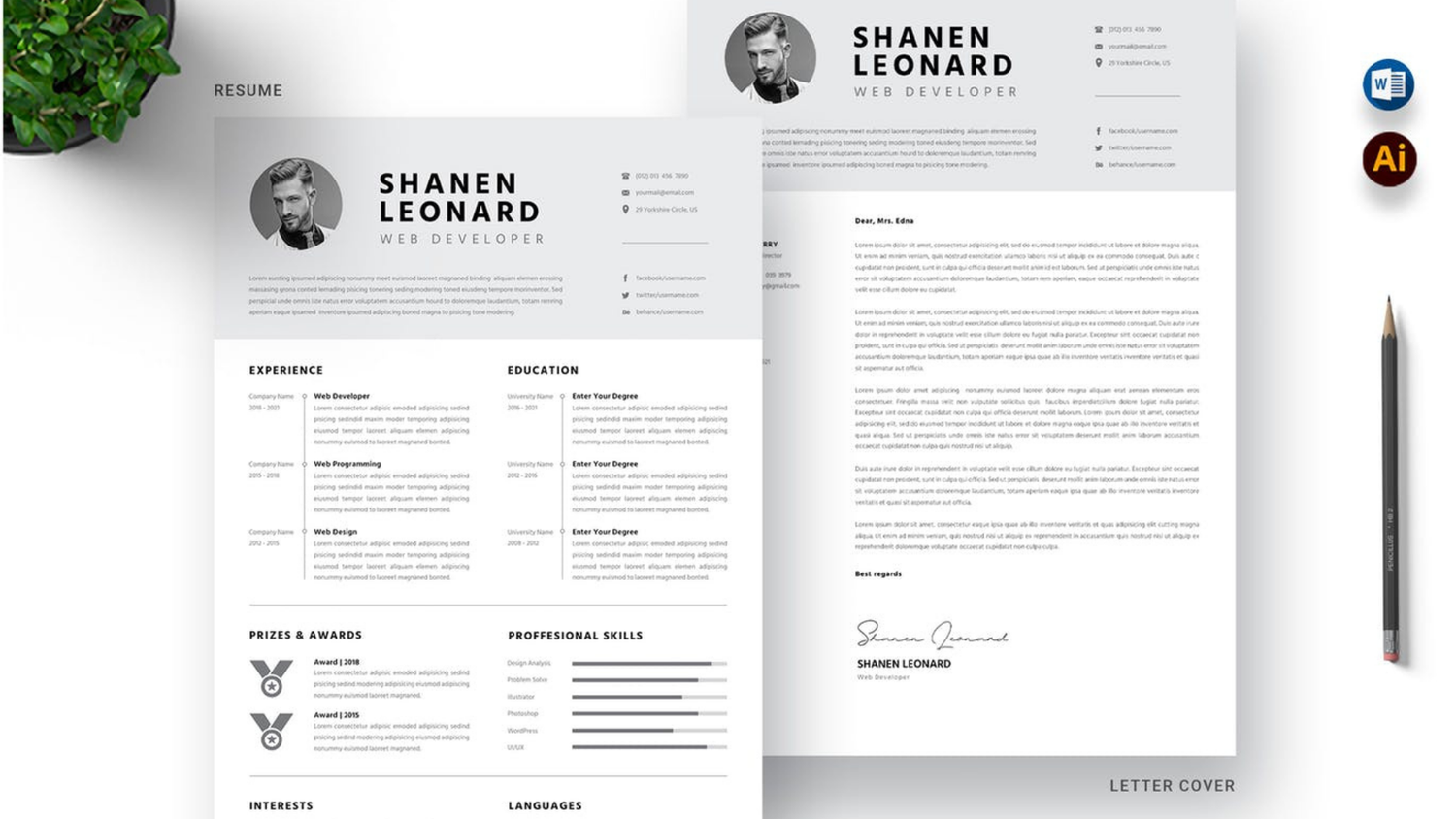 Professional Resume CV Template - Payhip