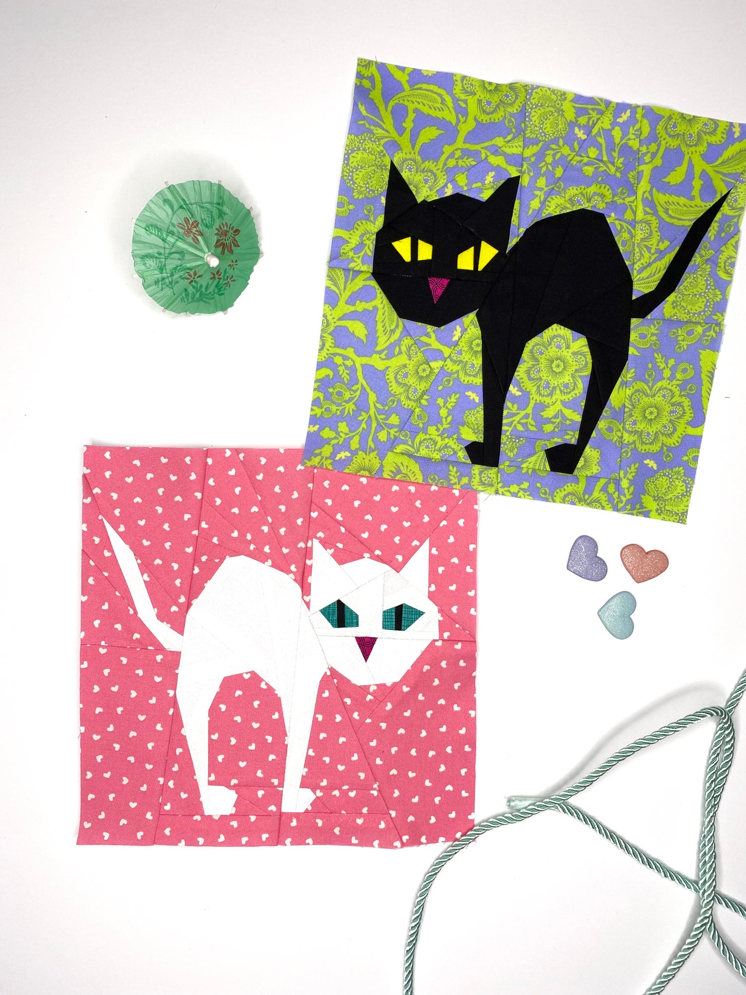 Black Cat Paper Pieced Quilt Pattern