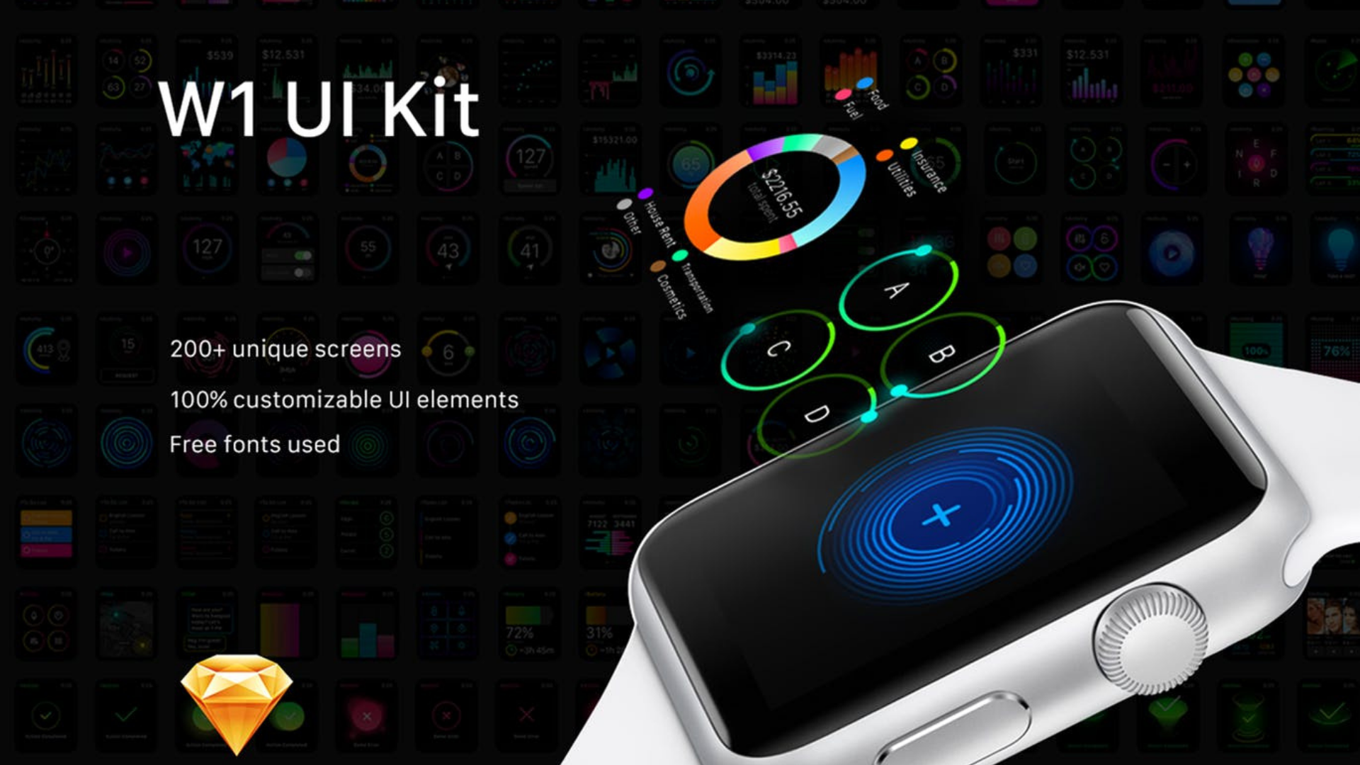 W1 UI Kit for watch Apps - Payhip