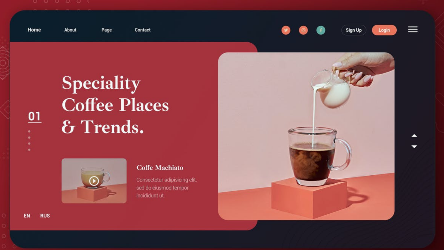 Coffee website Header - Payhip